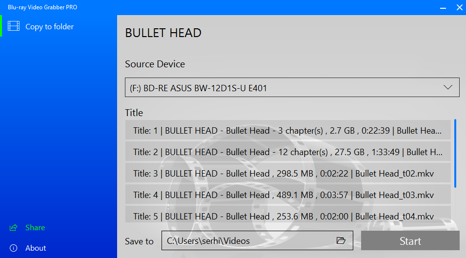 Blu-ray Video Grabber Pro — Usage guidelines
