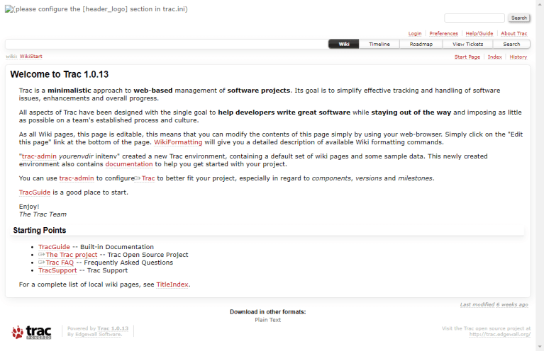 Guide – How To Start – Trac – Wiki Issue Tracking System on Linux CentOS 7.9 on Amazon