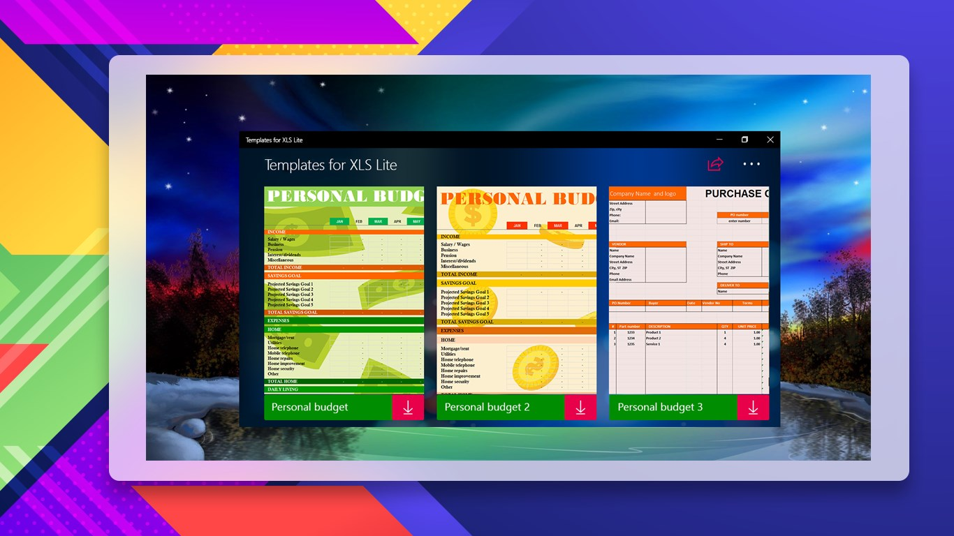 Templates for XLS Lite