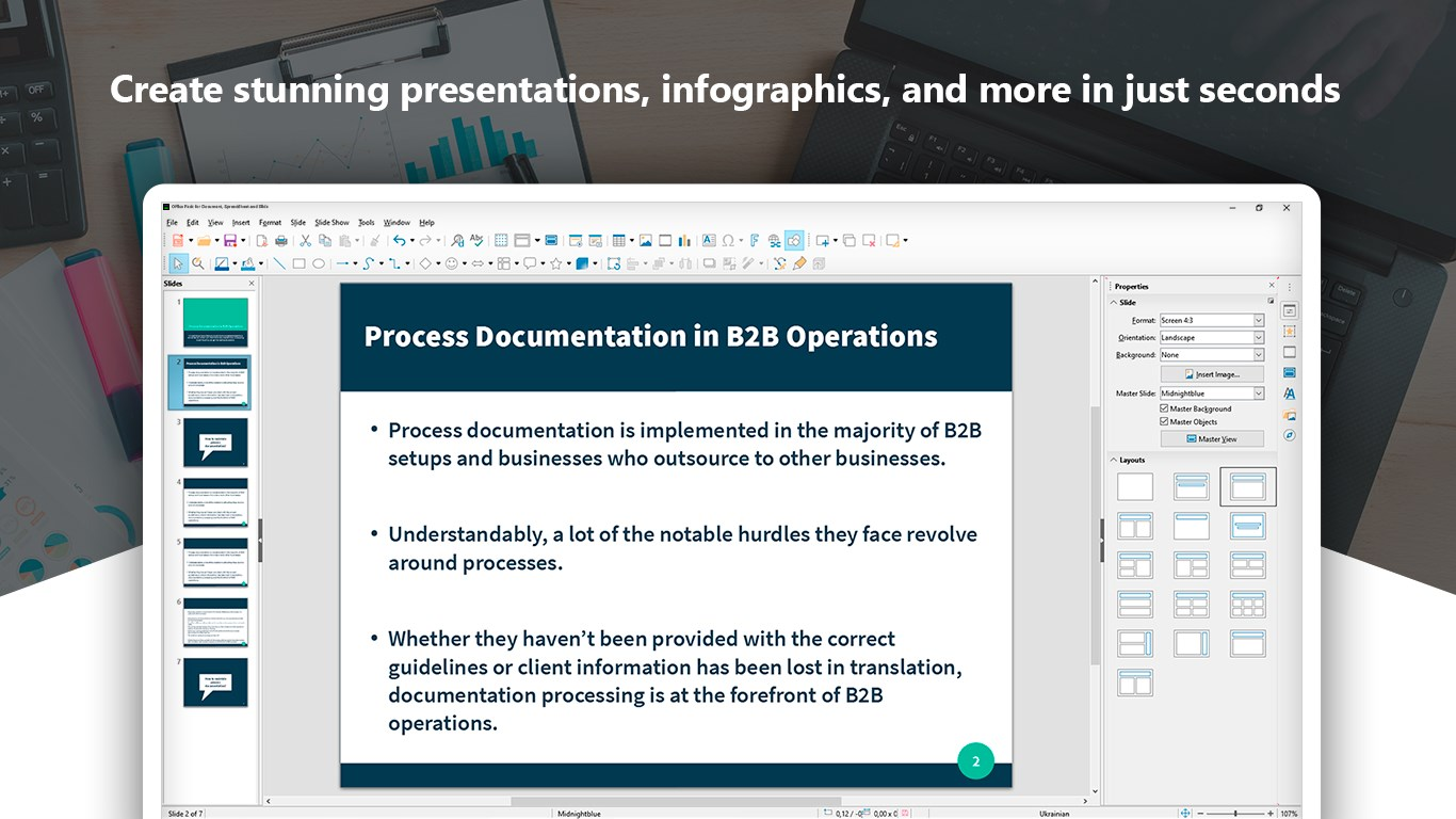 Office Pack for Document, Spreadsheet and Slide